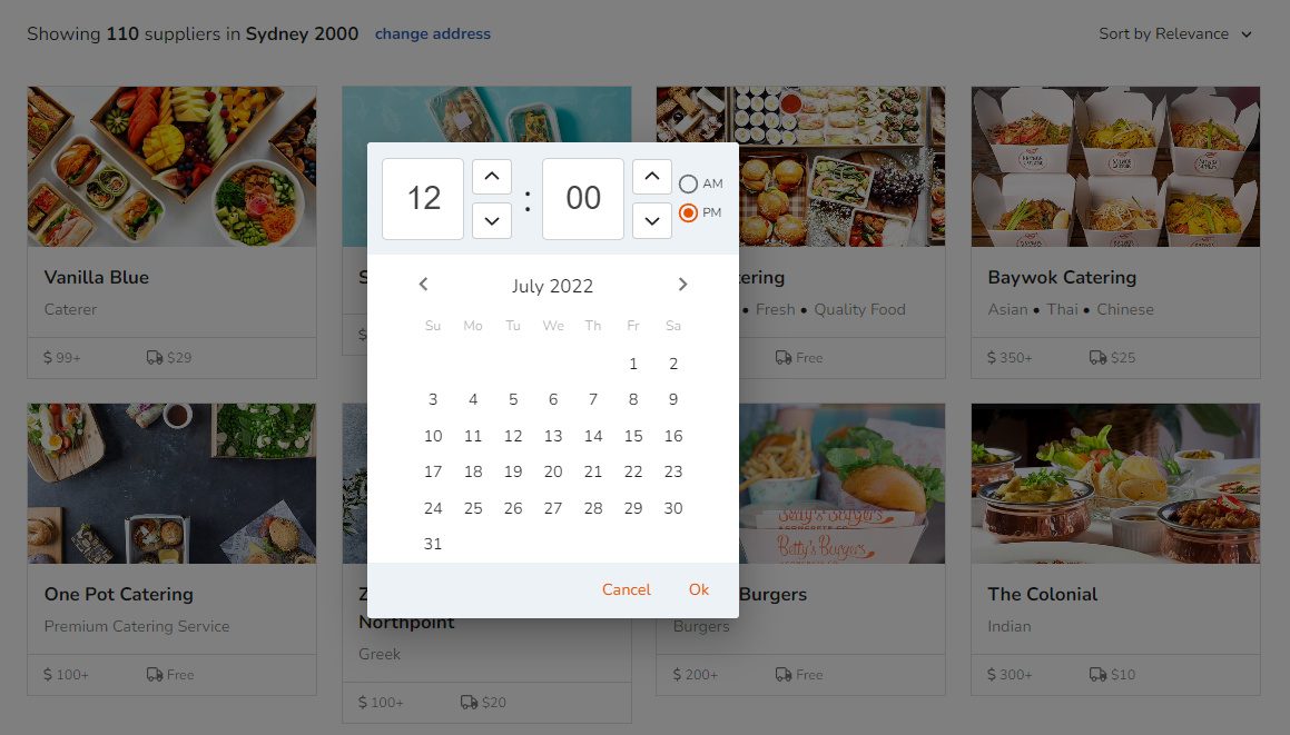 How to place a catering order