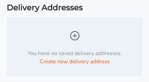 Create a delivery address with loading dock instructions