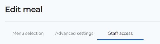 Create a single-meal selection link to share with your meal program ...