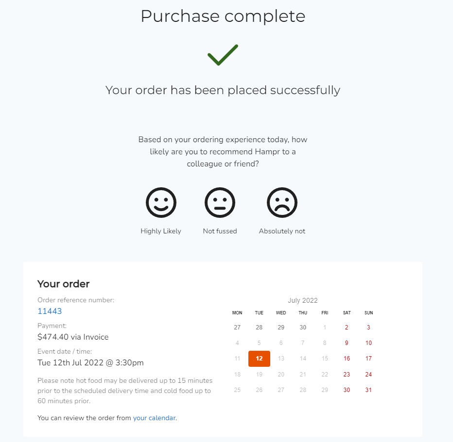 How to place a catering order